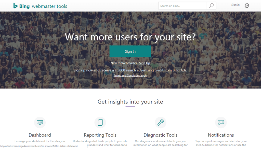 Bing Webmaster Tools - Freakyseo